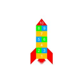 Centrecoat Thermoplastic Rocket Hopscotch Playground Game | Promain